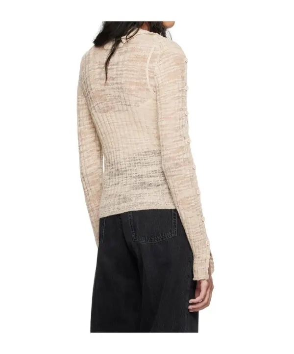 Acne Studios Sheer Ribbed Turtleneck Pullover