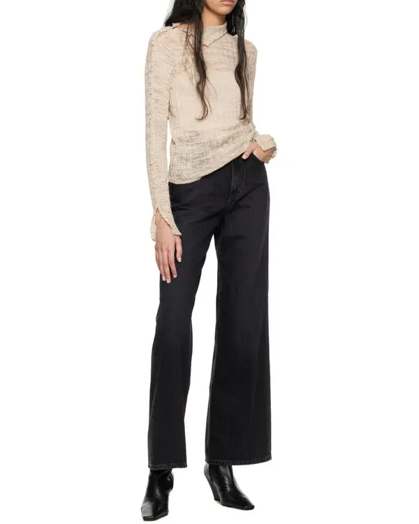 Acne Studios Sheer Ribbed Turtleneck Pullover