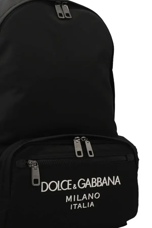 Dolce & Gabbana Logo Detailed Zipped Backpack