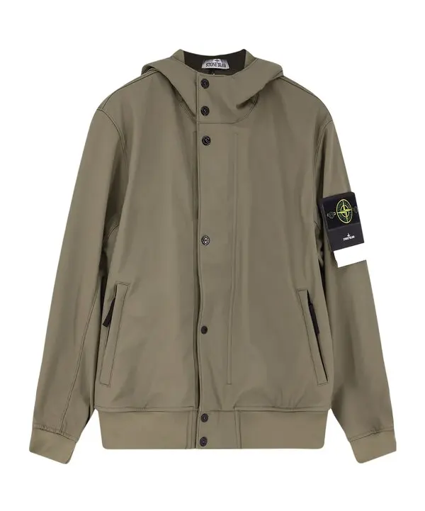 Stone Island Logo Patch Hooded Jacket
