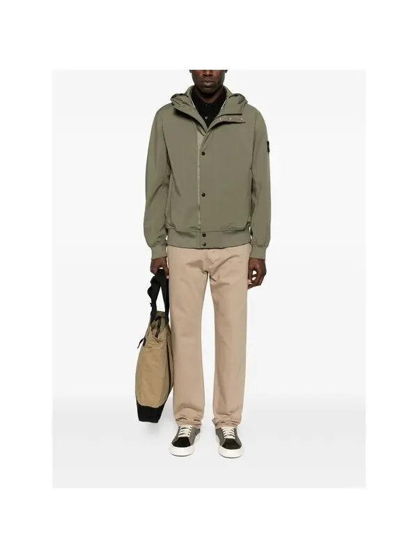 Stone Island Logo Patch Hooded Jacket