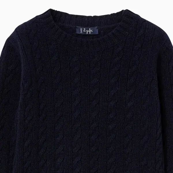 IL GUFO Cable-knit Wool Jumper - Black