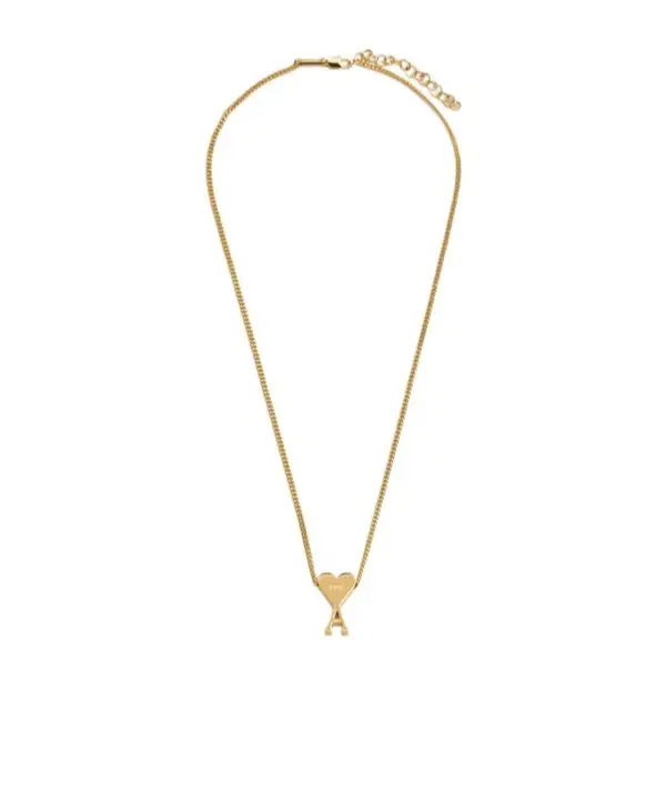 Ami Logo Pendant Necklace - Yellow