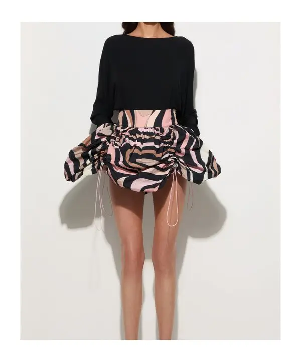 Emilio Pucci Jersey Bodysuit With Cape Effect Sleeves