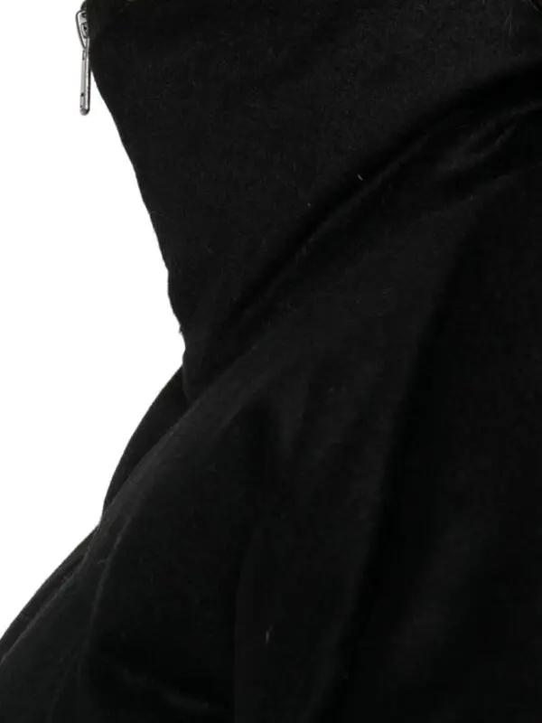 Soft Goat Padded High Neck Zip Up Puffer Jacket