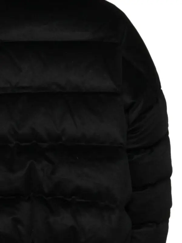 Soft Goat Padded High Neck Zip Up Puffer Jacket