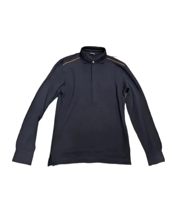 Zegna Stripe-detailed Long Sleeved Polo Shirt - No