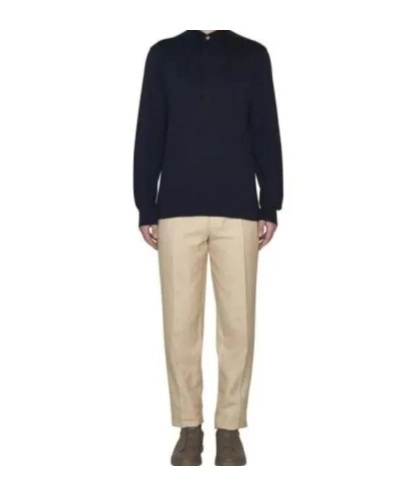 Zegna Stripe-detailed Long Sleeved Polo Shirt - No