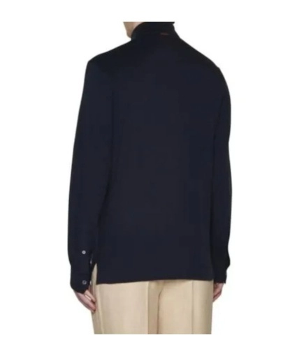 Zegna Stripe-detailed Long Sleeved Polo Shirt - No