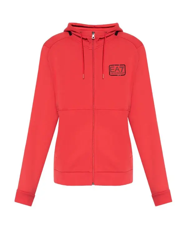 EA7 Zip-up Logo Detail Cardigan