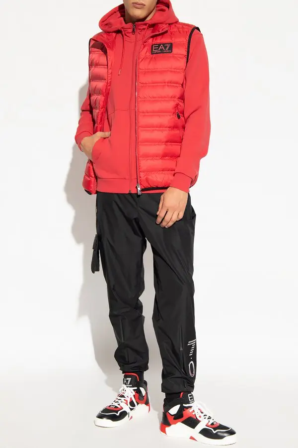 EA7 Zip-up Logo Detail Cardigan
