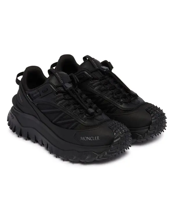 Moncler Lace-up Platform Sneakers - Black