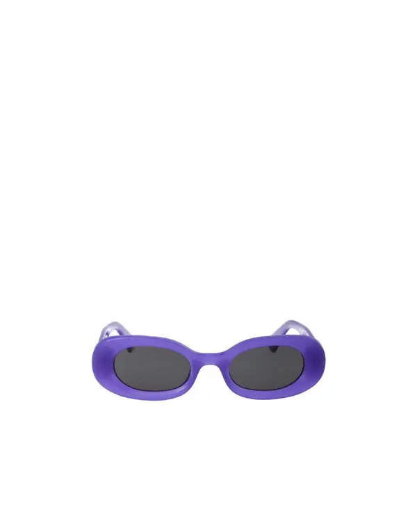 Off-White Oval Frame Sunglasses With Logo Detail - Black