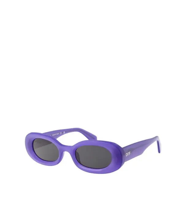 Off-White Oval Frame Sunglasses With Logo Detail