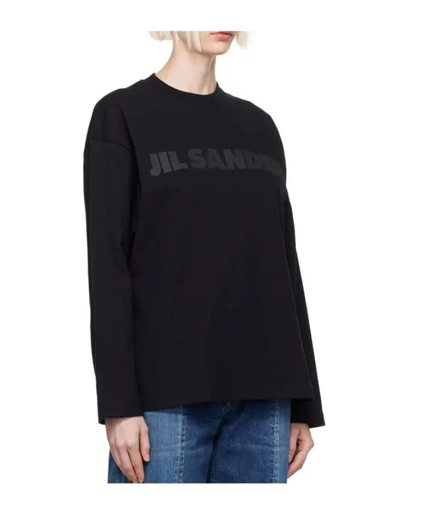 JIL SANDER Logo Print Long Sleeve T-shirt - No