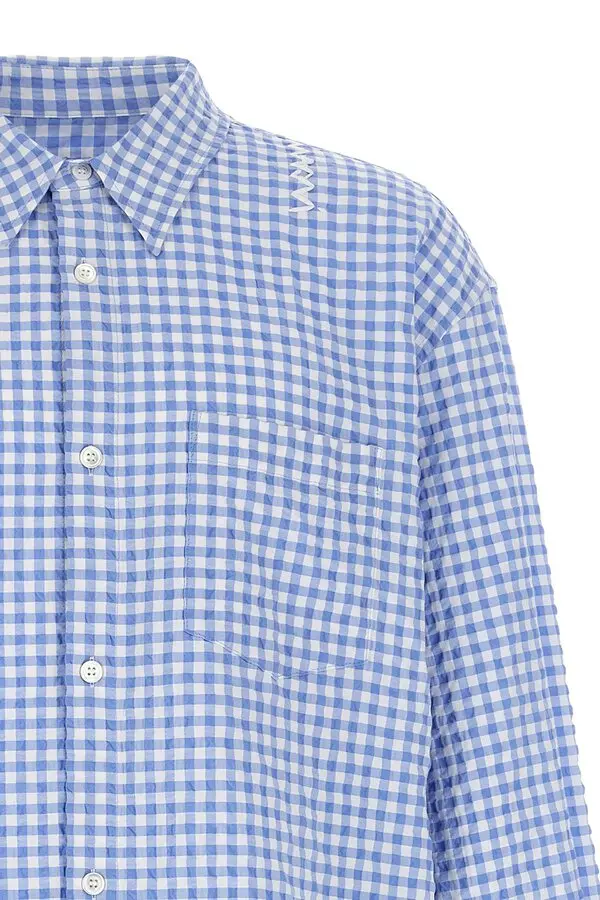 Marni Vichy Printed Long-sleeved Shirt
