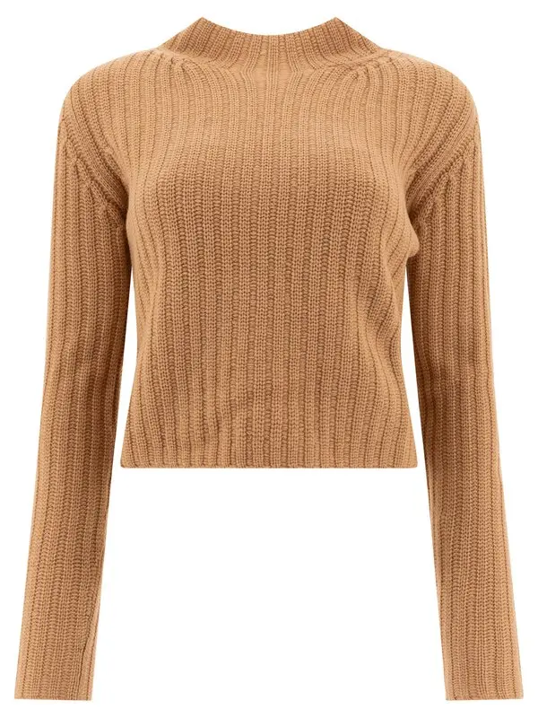 Max Mara Ribbed Knit Jumper - Brown