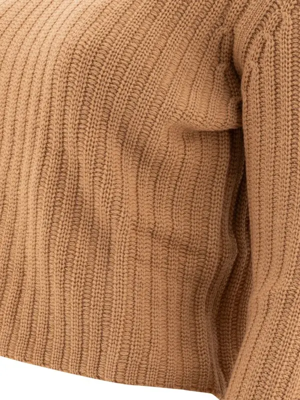 Max Mara Ribbed Knit Jumper - Brown