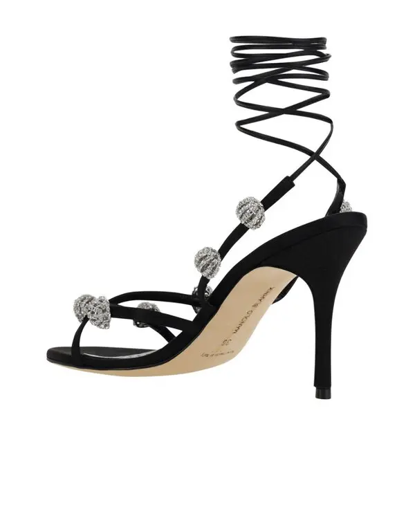 Manolo Blahnik Elsaka Embellished Strappy Sandals