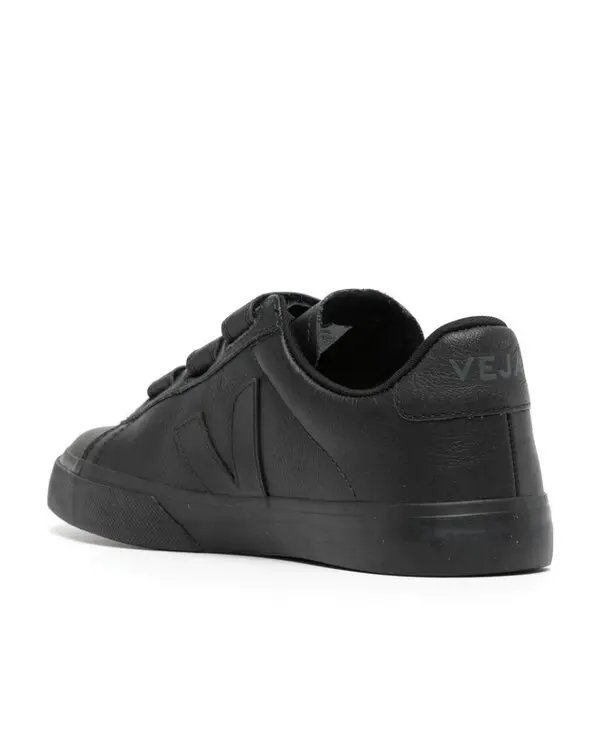 VEJA Recife Low-top Leather Sneakers With Velcro Fastening - Black