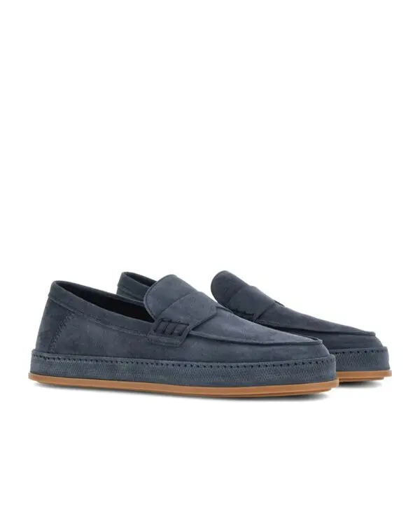 Hogan Round Toe Slip-on Loafers