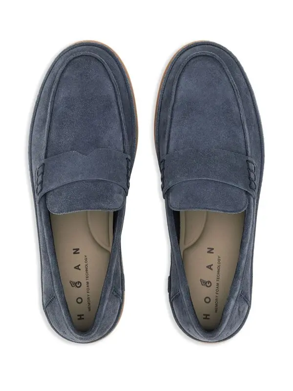 Hogan Round Toe Slip-on Loafers