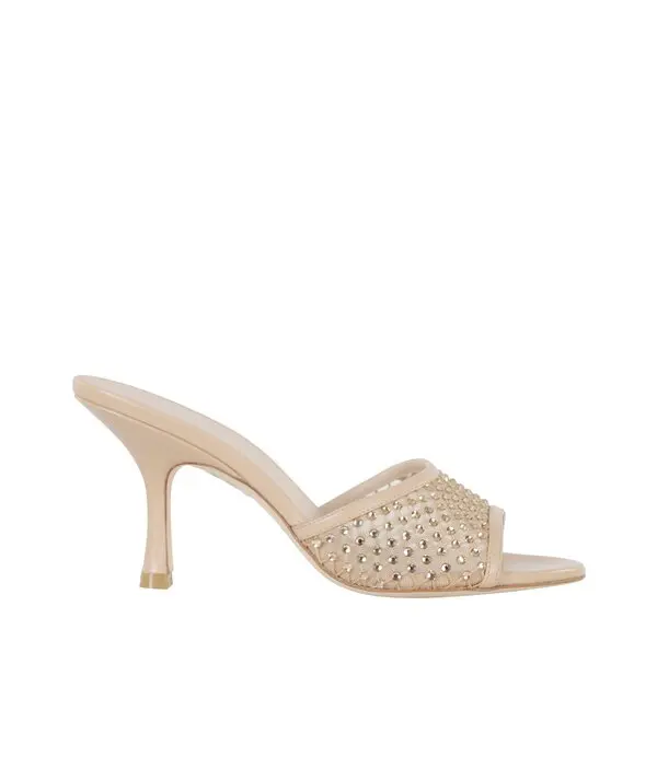 STUART WEITZMAN Embellished Mesh Mules