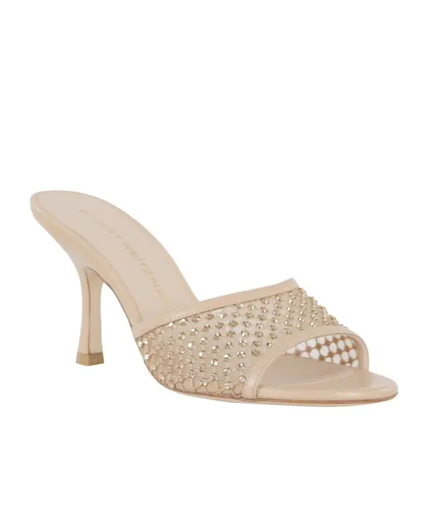 STUART WEITZMAN Embellished Mesh Mules