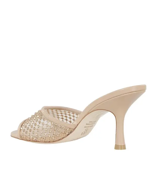 STUART WEITZMAN Embellished Mesh Mules