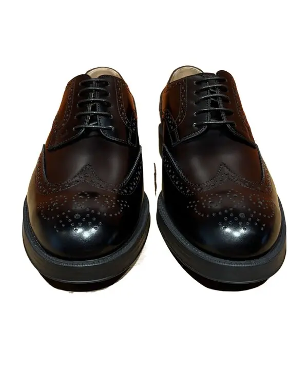 TOD'S Perforated Almond Toe Lace-up Derby Shoes