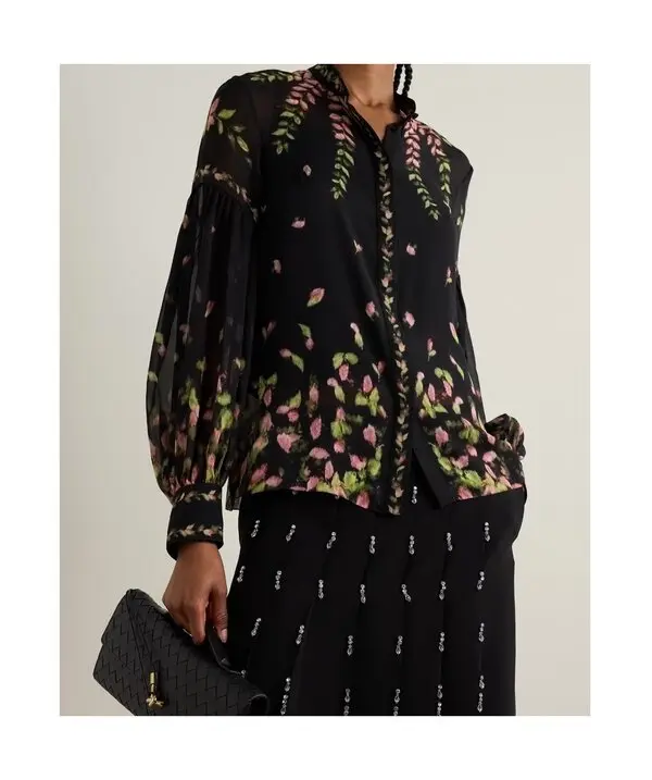 Erdem Floral Printed Long Sleeve Shirt