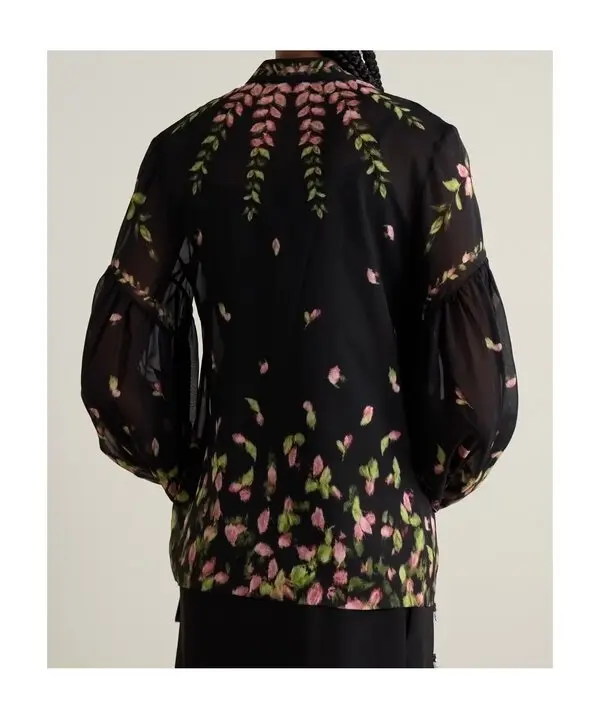 Erdem Floral Printed Long Sleeve Shirt