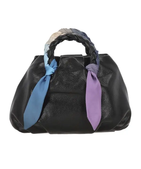 Hereu Bombon Foulard Leather Handbag