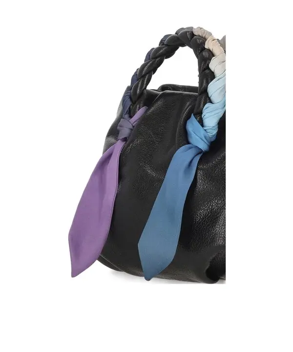 Hereu Bombon Foulard Leather Handbag