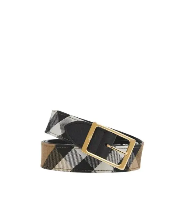 Burberry Double-sided Checked Belt With Buckle