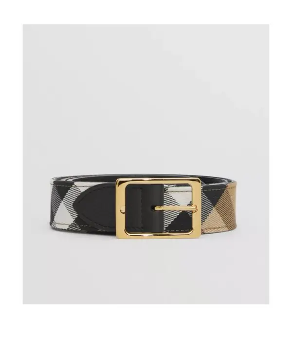 Burberry Double-sided Checked Belt With Buckle
