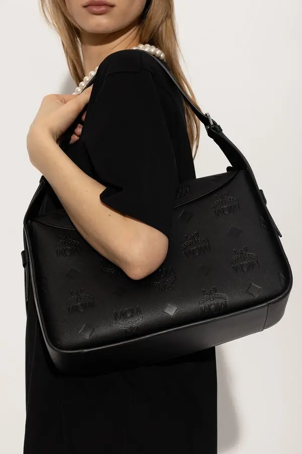 Mcm Large Aren Hobo Leather Tote Bag