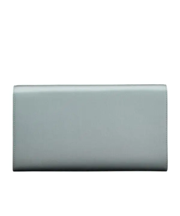 ROGER VIVIER Efflorescence Clutch In Satin - Grey