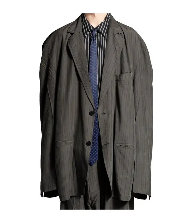 Balenciaga Pinstriped Oversized Tailored Jacket