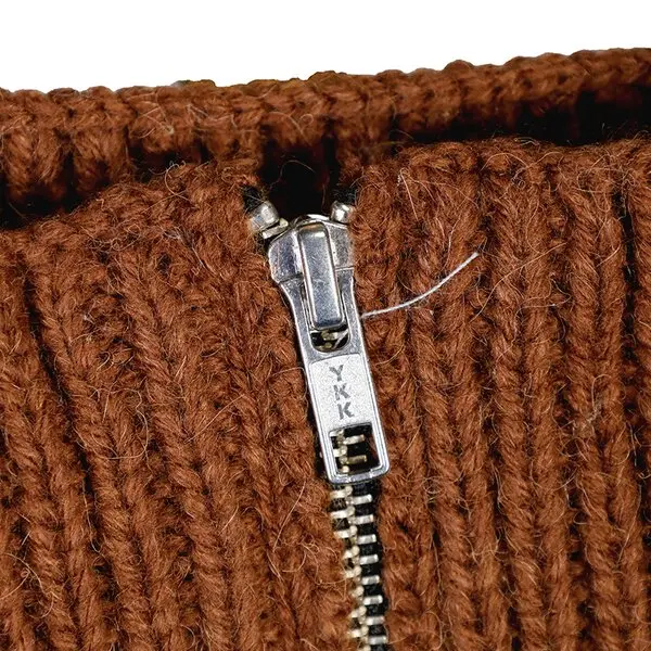 KIMHEKIM Ribbed Knit Top With Thin Shoulder Straps And Zipper Detail