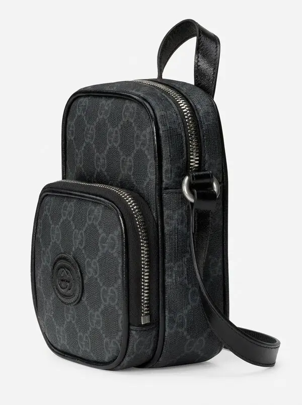 Gucci Logo-patch Zip-fastening Backpack - Black