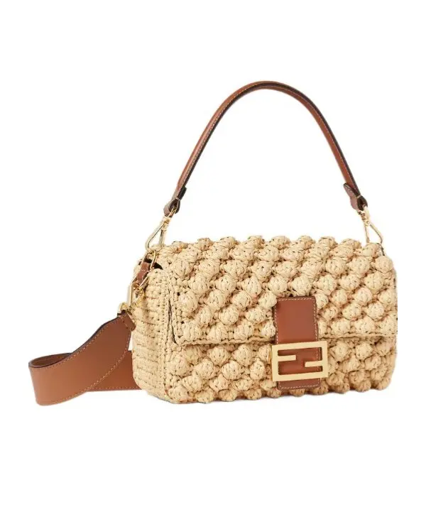 Fendi Baguette Foldover-top Shoulder Bag - Light Brown