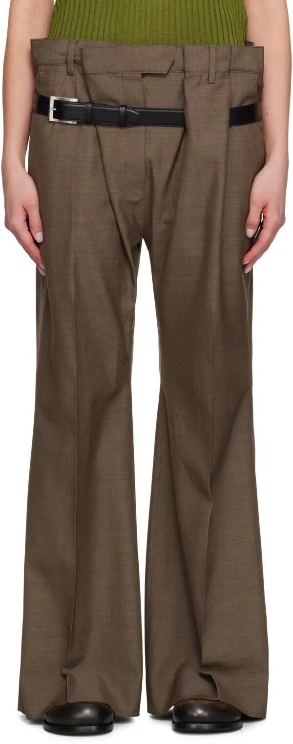 Acne Studios Belted Wide-leg Trousers