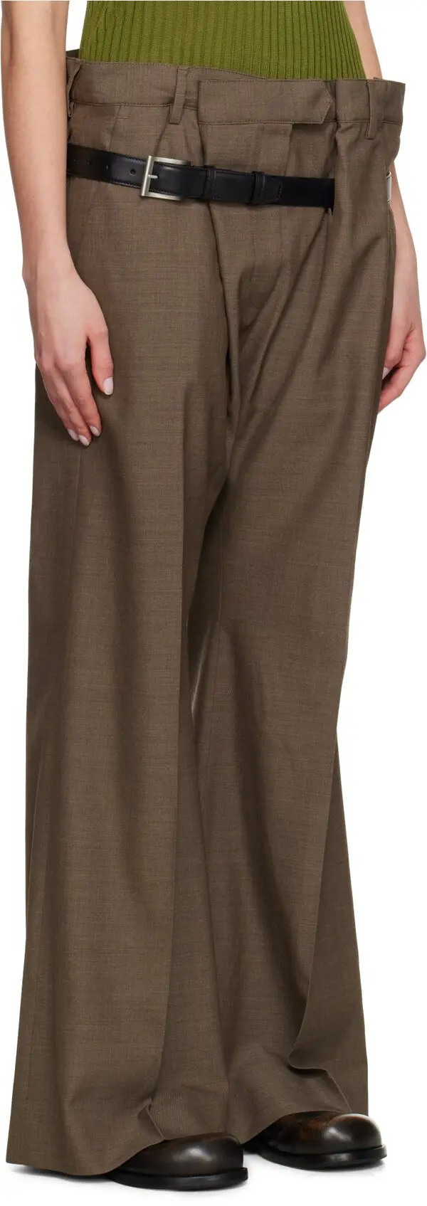 Acne Studios Belted Wide-leg Trousers