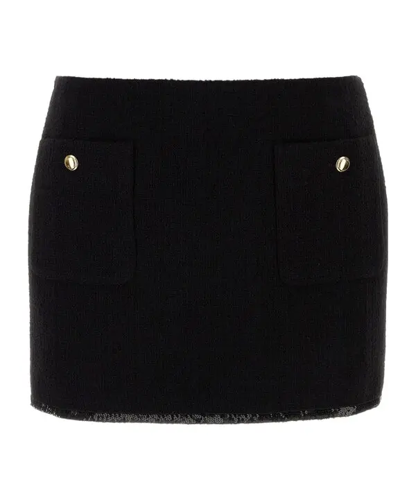 Miu Miu Sequin-trim Mini Skirt