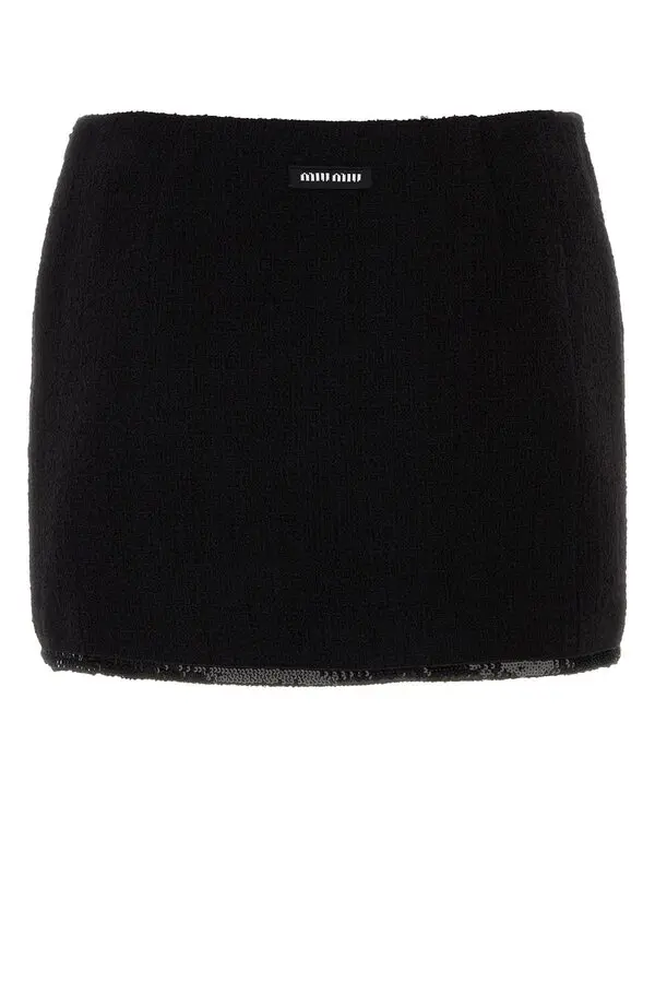 Miu Miu Sequin-trim Mini Skirt