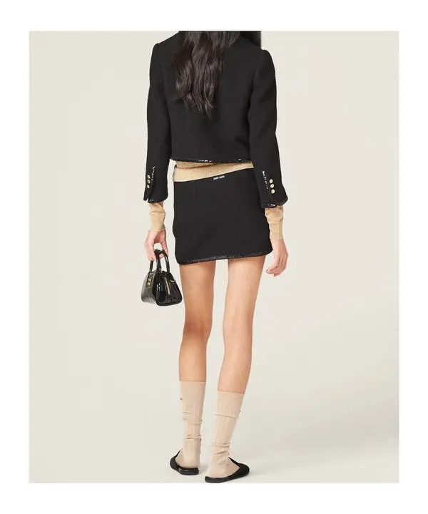Miu Miu Sequin-trim Mini Skirt