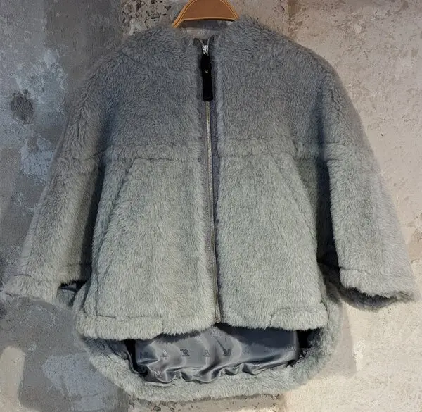 Max Mara Long Sleeve Fur Hooded Jacket