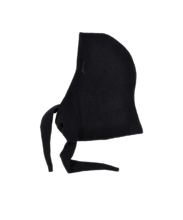 GANNI Logo Embroidered Balaclava
