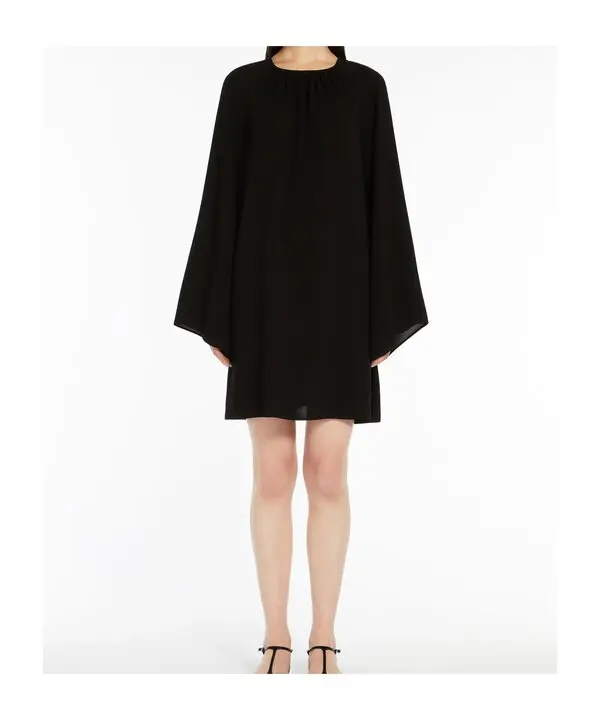 Max Mara Madia Crewneck Dress With Pleated Details